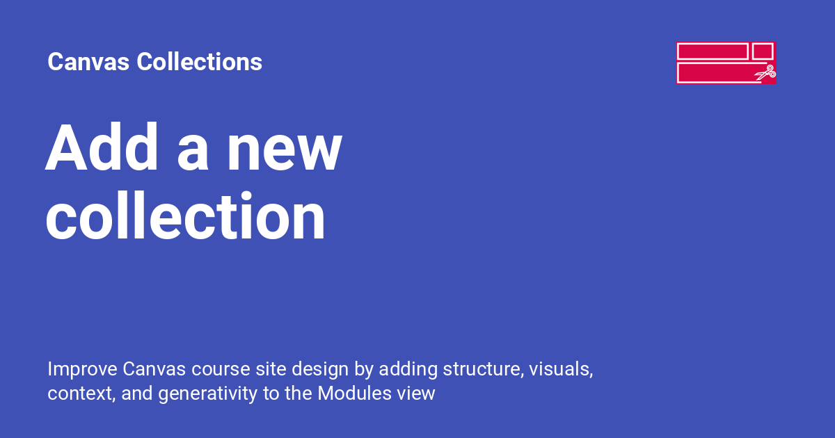 Add a new collection - Canvas Collections