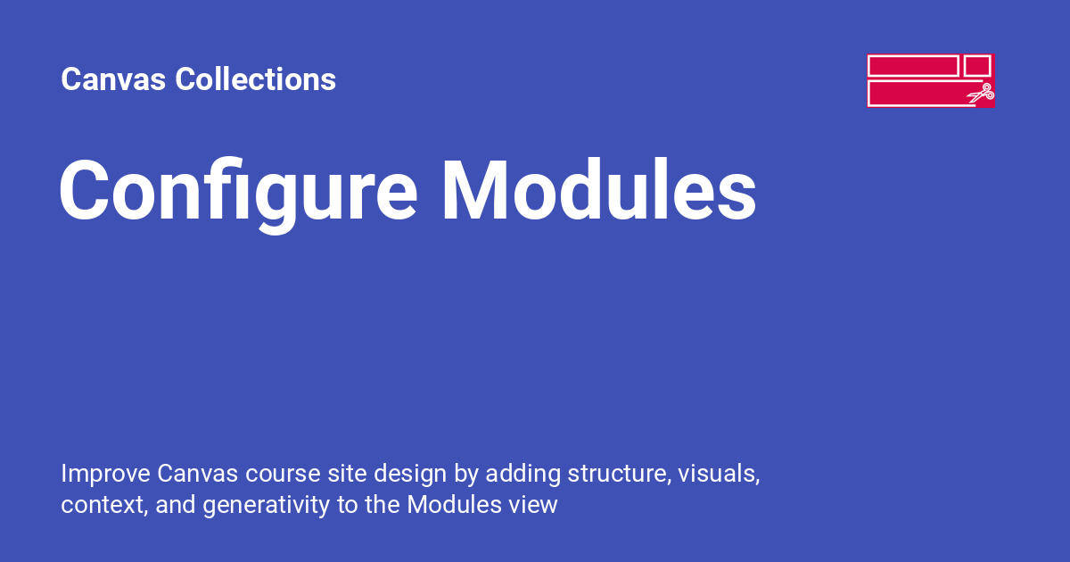 Configure Modules - Canvas Collections